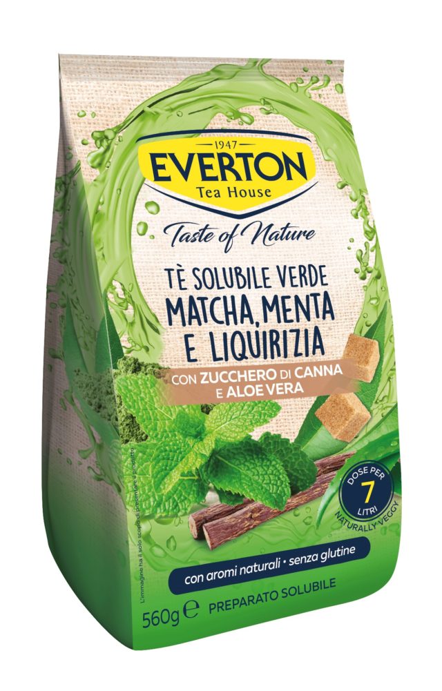 Everton presenta il matcha, menta e liquirizia solubile con zucchero di ...