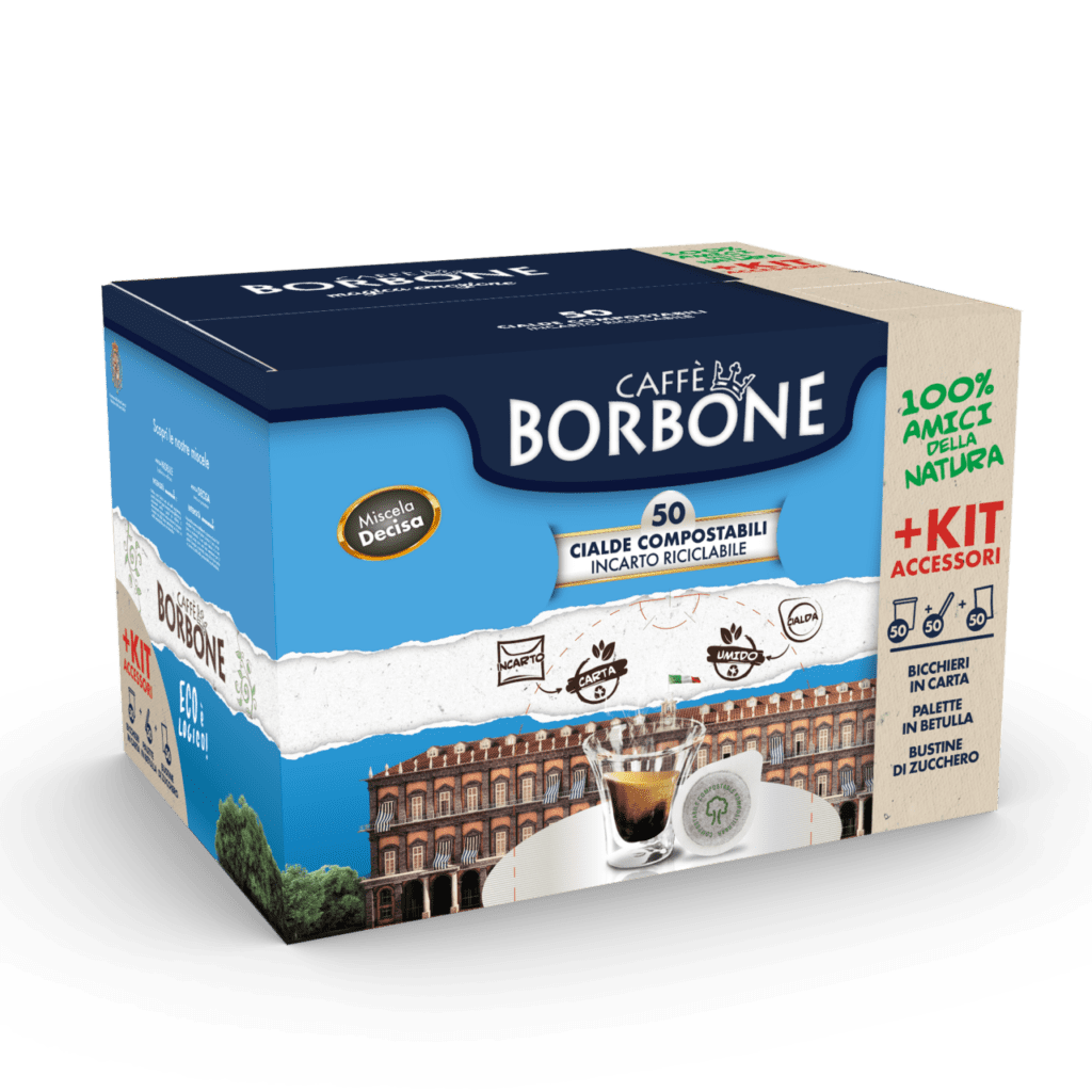 Caffè Borbone lancia il formato 50 pezzi con il kit accessori ecologico
